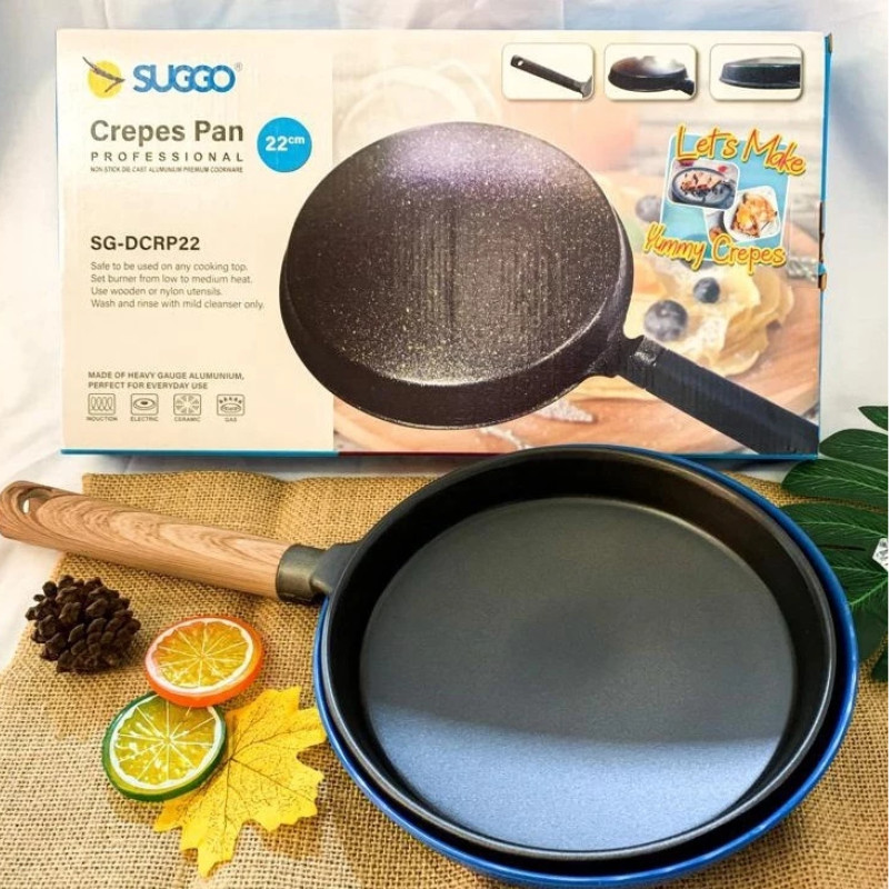 Jual SUGGO Crepes Pan 22CM - Cetakan Kulit Lumpia Anti Lengket Teflon ...