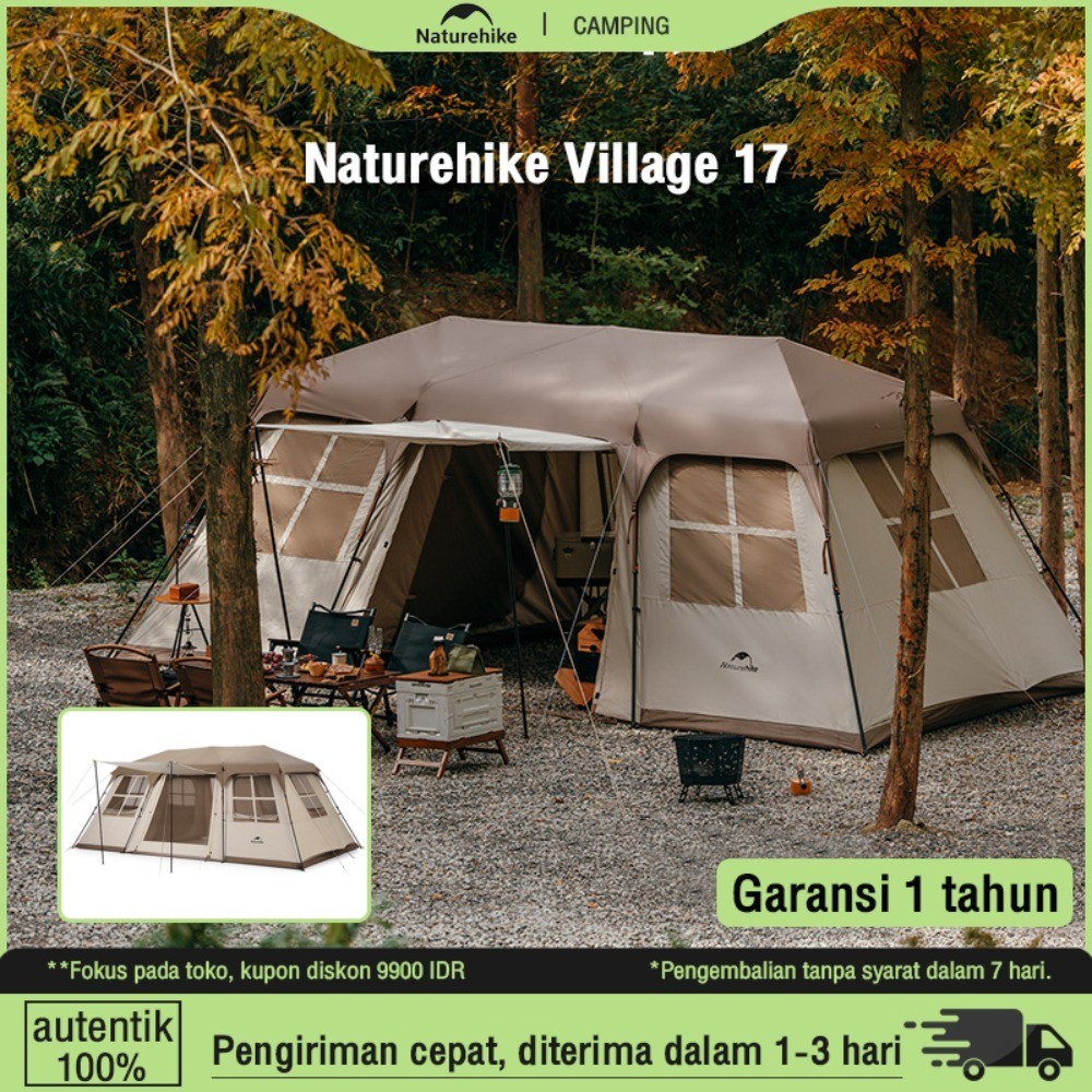 Jual Naturehike Village 17 Tenda Glamping Auto 5-8 Orang CNH22ZP021（Ready） | Shopee Indonesia
