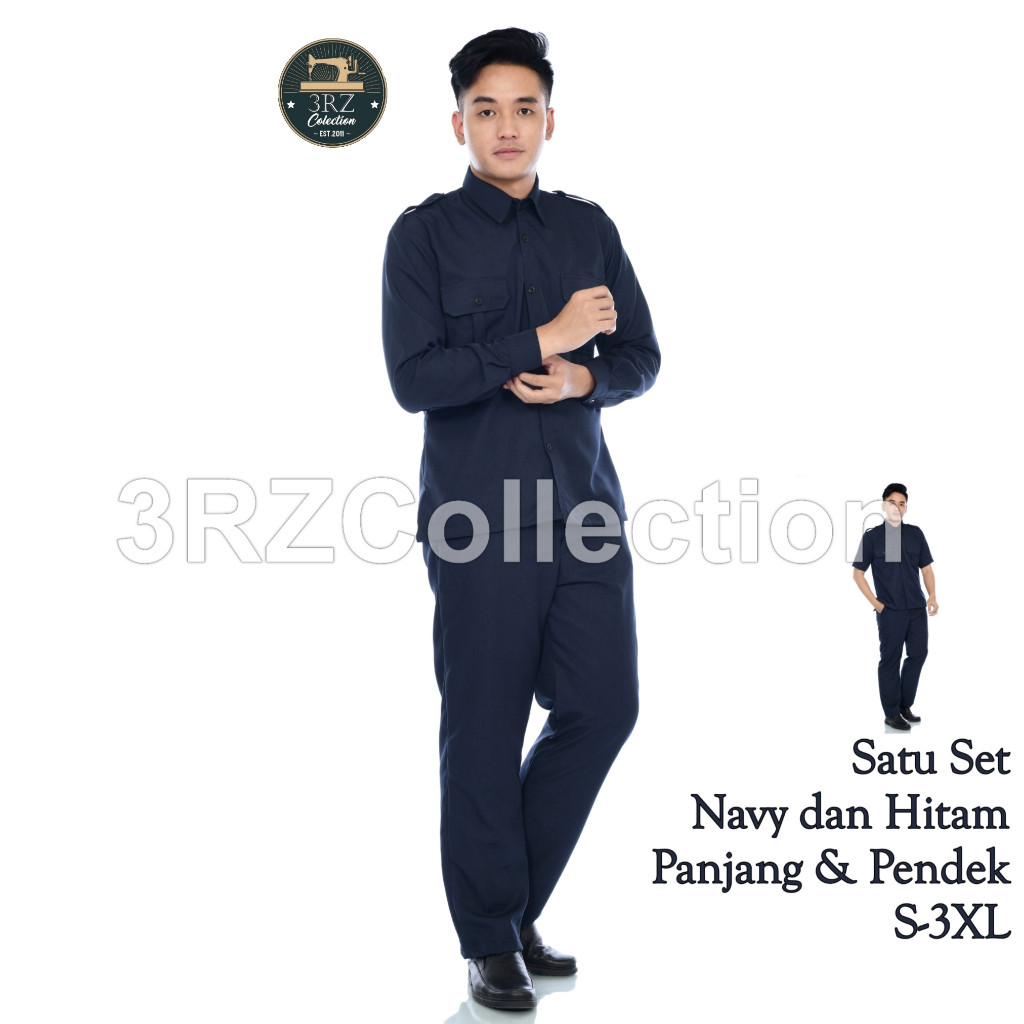 Jual Seragam Kerja Pria Navy Hitam Baju Dinas Navy Hitam Kerja Kantor ...
