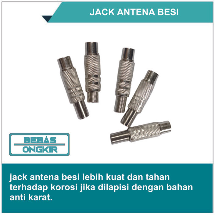 Jual Jack Antena Besi Panjang / Colokan Antena Female / Jek / Jeck ...
