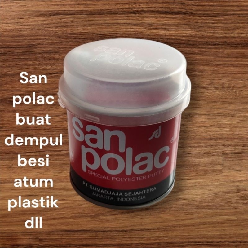 Jual SANPOLAC 1/4 KG+HARDNER+SCRAP+DEMPUL PLASTIK 2 KOMPONEN 250 GR ...
