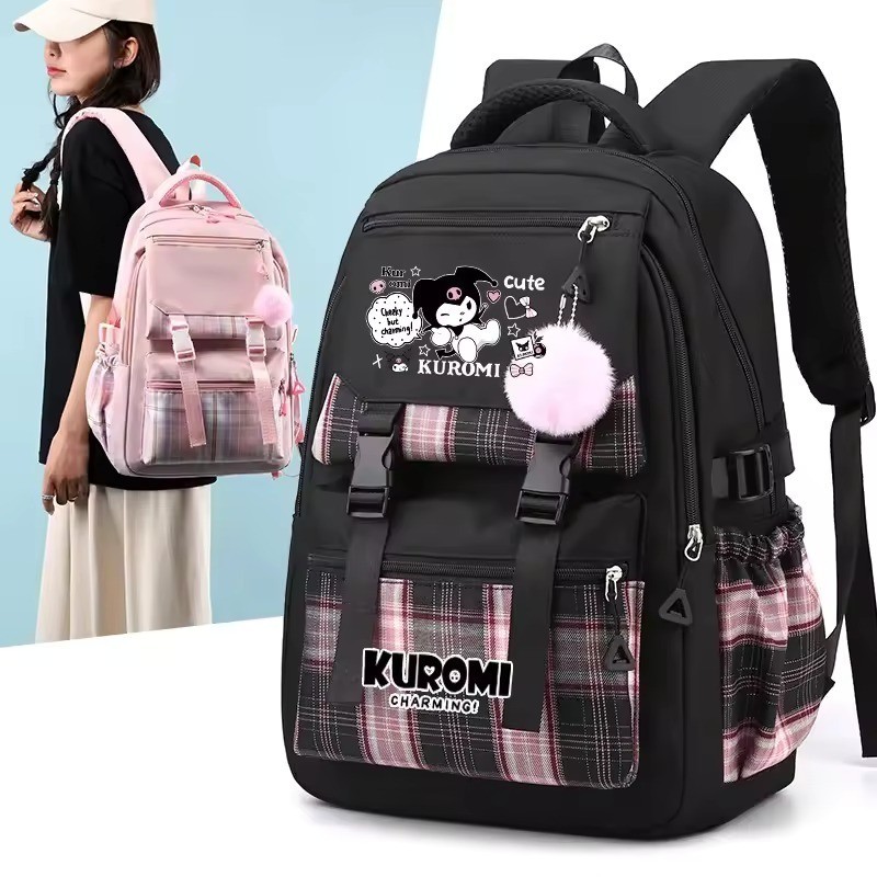 Jual KUROMI RANSEL ANAK TERBARU KUROMI LUCU KOREAN STYLE FASHION TAS ANAK SEKOLAH CEWEK TAS ...