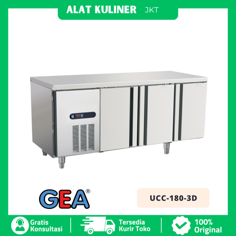 Jual Under Counter Chiller Gea Ucc-180-3d Chiller 3 Pintu Stainless ...