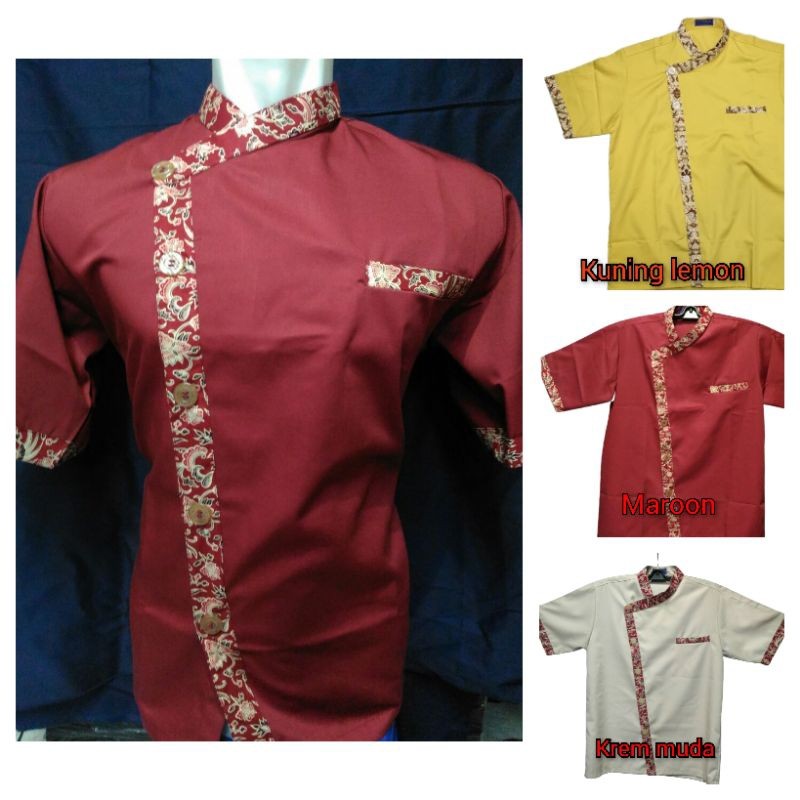 Jual YK40X Baju Koki Batik Baju Chef Batik / Seragam resto hotel ...