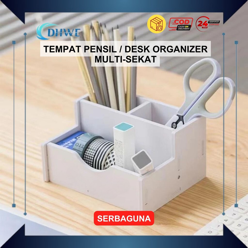Jual DHWE - Rak Meja Tempat Pensil Desk Organizer Pen Holder ...