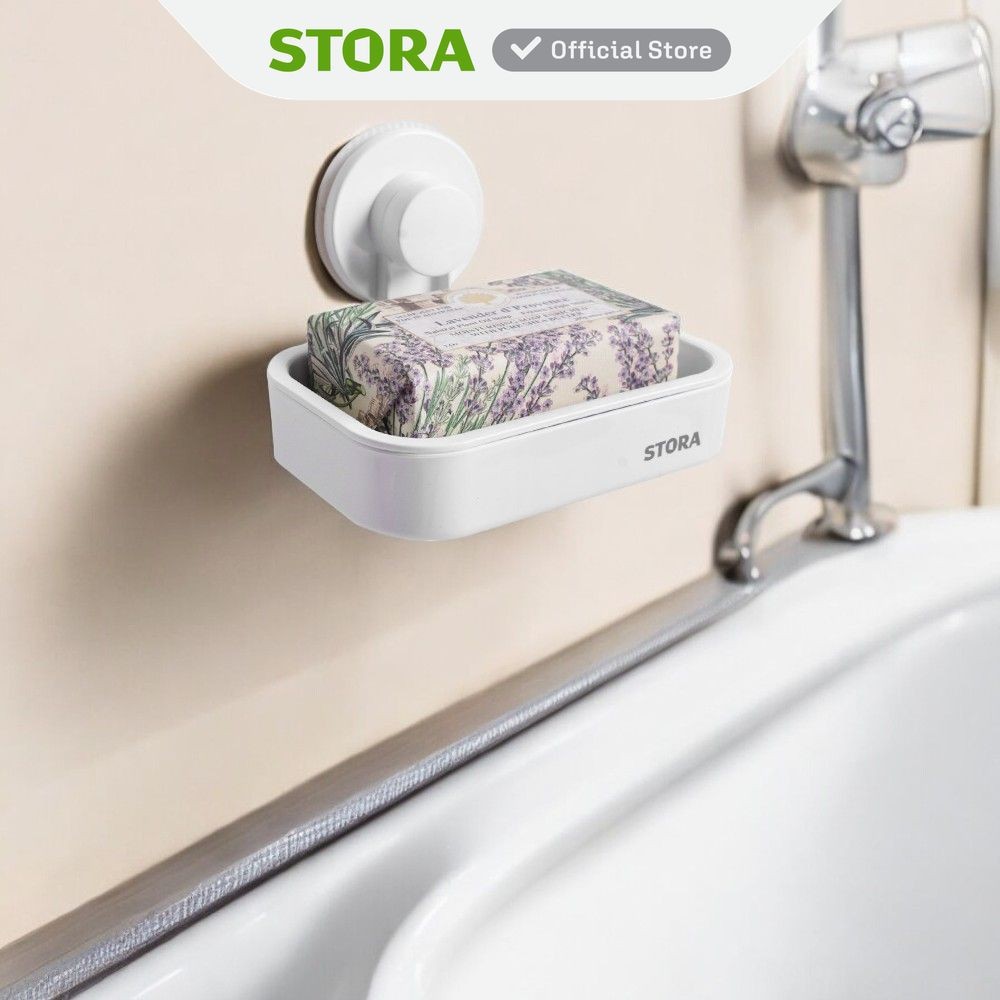 Jual Stora Tempat Sabun Batang - Putih Soap Container Wadah Sabun Mandi ...