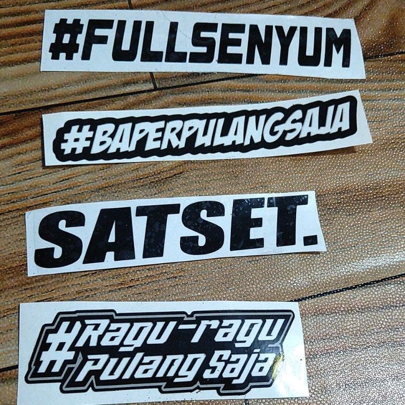 Jual SATSET PELAN BAPERPULANGSAJA FULL SENYUM Asmarakacau RAGU RAGU ...