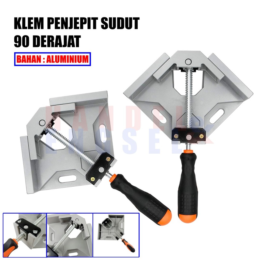 Jual Klem Siku Corner Clamp Penjepit Sudut Frame Kaca Kayu 90 Derajat ...
