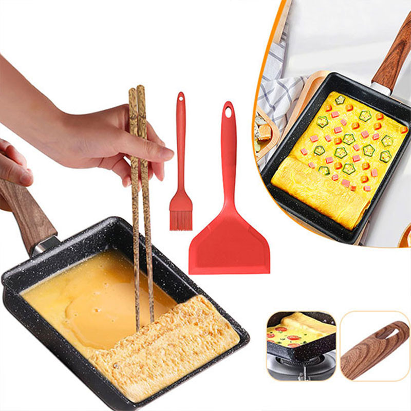 Jual Tamagoyaki Japanese Omelette Pan Nonstick Egg Pan Skillet ...