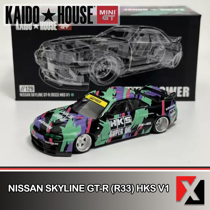 Jual KAIDO HOUSE MINI GT NISSAN SKYLINE GT-R (R33) HKS V1 KHMG129 ...