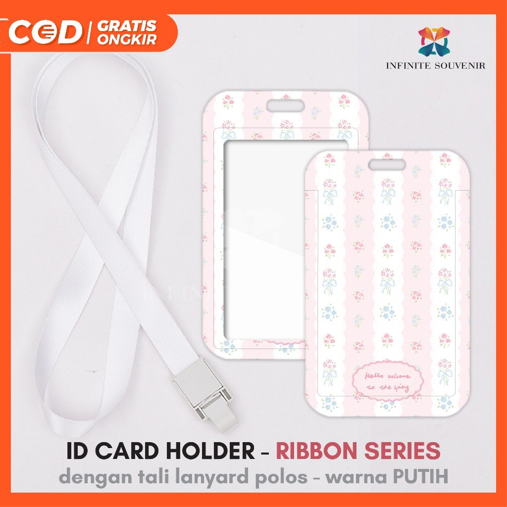 Jual (N008) NAME TAG RIBBON DENGAN TALI GANTUNGAN JEPIT LEBAR 1.5CM ...