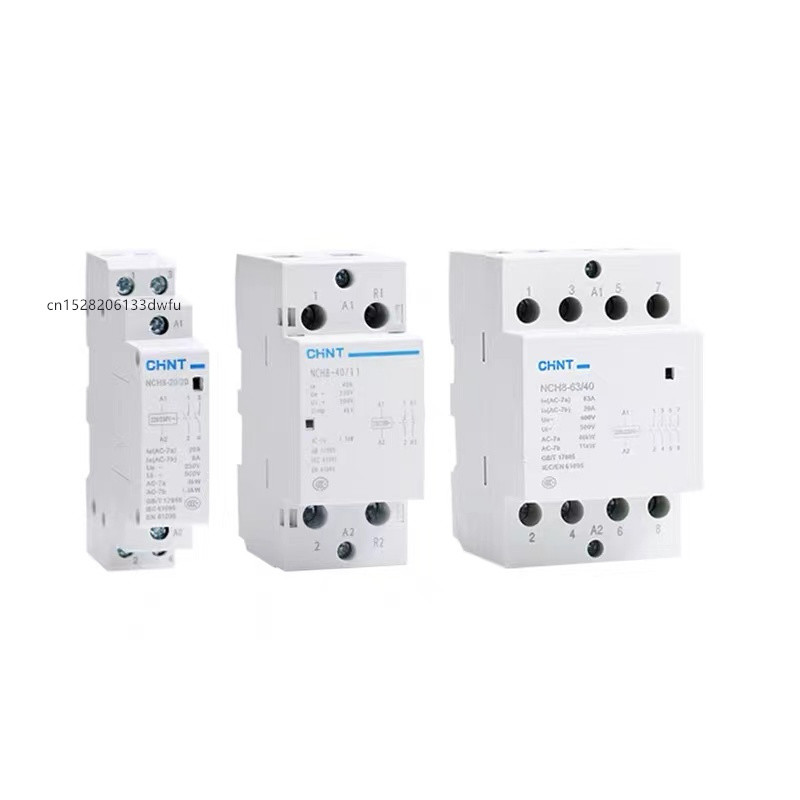 Jual CHINT NCH8 20A 25A 40A 63A Din Rail Household AC Contactor 220V 230V 380V 400V 1NO1NC 2NO ...
