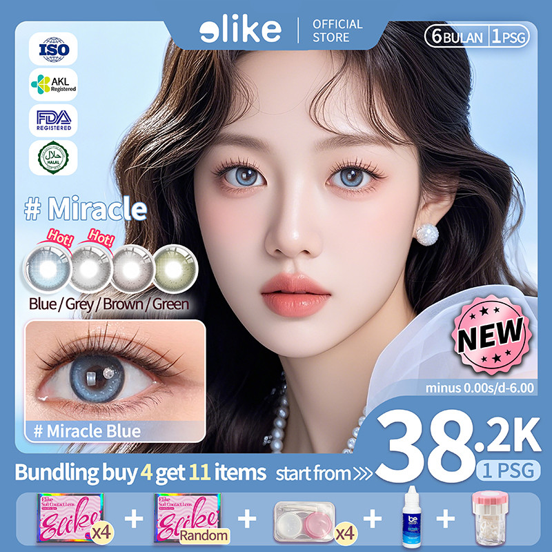 Jual [New]Elike Miracle series softlens warna diameter 14.5mm 1 pasang ...