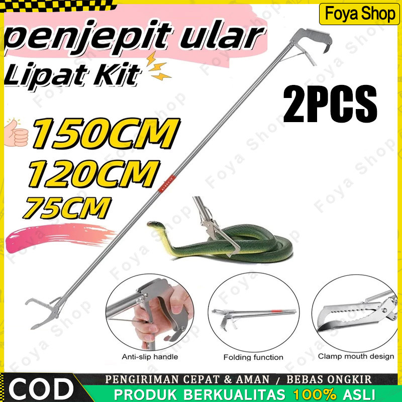 Jual Penangkap Ular Stainless Steel 1.5M – Alat Penjepit Ular ...