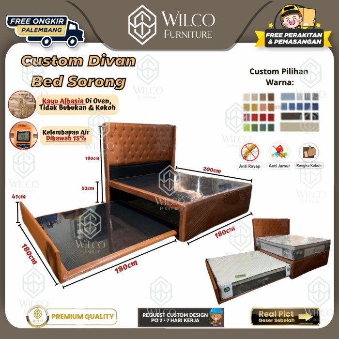 Jual Custom Divan Bed Sorong 2in1 | Custom Divan Sorong 2 in 1 | Custom ...