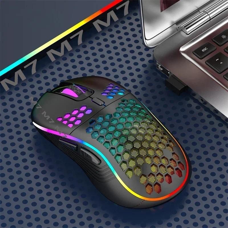 Jual 2.4G Wireless Gaming Mouse RGB Lighting Charging Mouse with ...