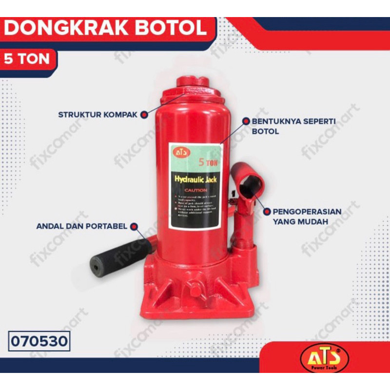 Jual Dongkrak hidrolik mobil 5ton Ats model botol | Shopee Indonesia