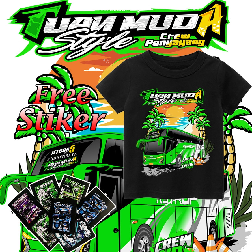 Jual Baju Anak Bus Tuan Muda Jb5 Kaos Vektor Bus Telolet Anak Laki - Laki 1-12 Tahun Savoria ...