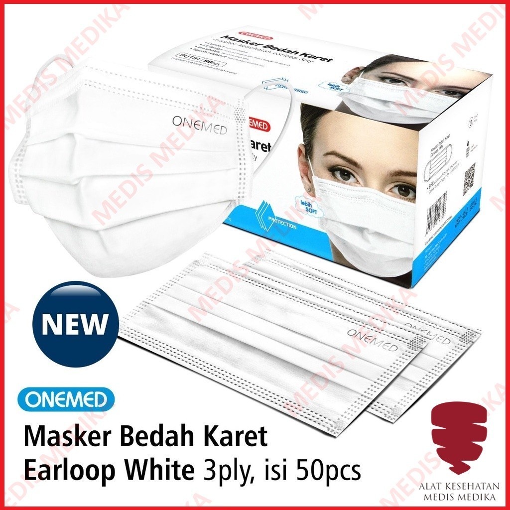 Jual Onemed Masker Warna Isi 50 Earloop Face Mask Disposable Bedah ...