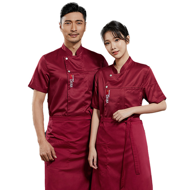 Jual Men's Kitchen Uniforms Hotel Chef's Jacket Cook Coat Waiter ...