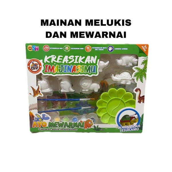 Jual Mainan Edukatif Anak Patung Lukis/ Mewarnai Binatangg | Shopee ...