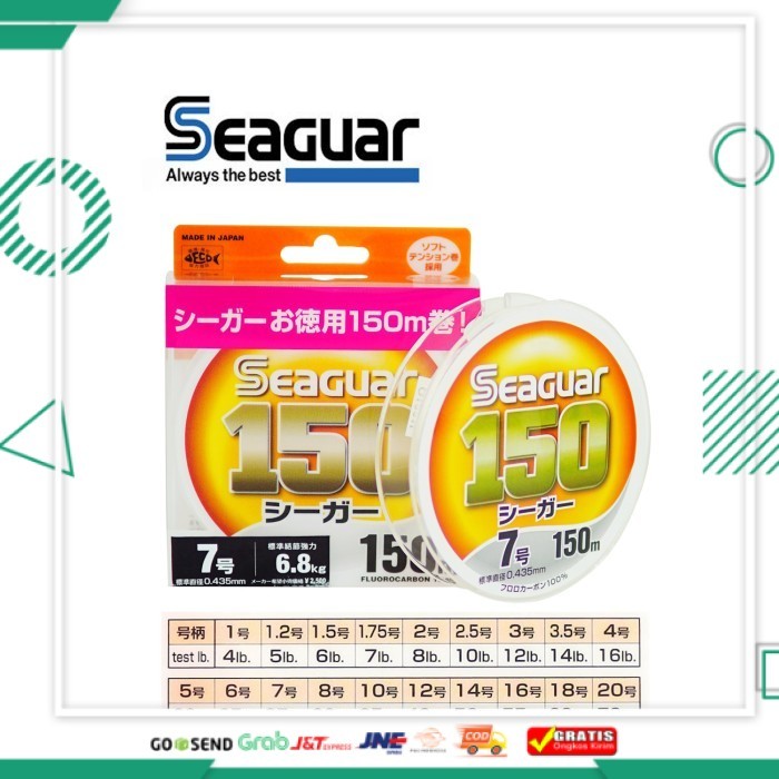 Jual Paling Murah Seaguar Leader Fluorocarbon FC Line 150 130 Senar Pancing - 1.5G-6LB | Shopee ...