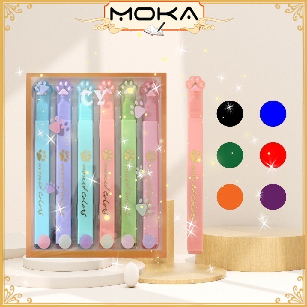 Jual MOKA 1 Set 6Pcs Stabilo Bentuk Paw Kitten Lucu / Stabilo Warna ...