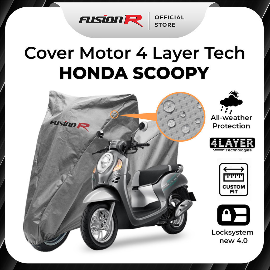 Jual Fusion R Cover Penutup Sarung Motor HONDA SCOOPY 4 Layer ...