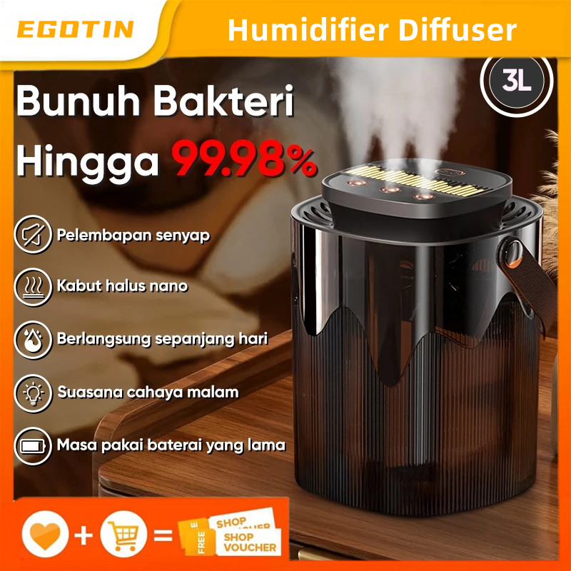Jual EGOTIN NEW Humidifier Diffuser 3000ML Air Purifier Diffuser Aromatherapy Essential Oil ...