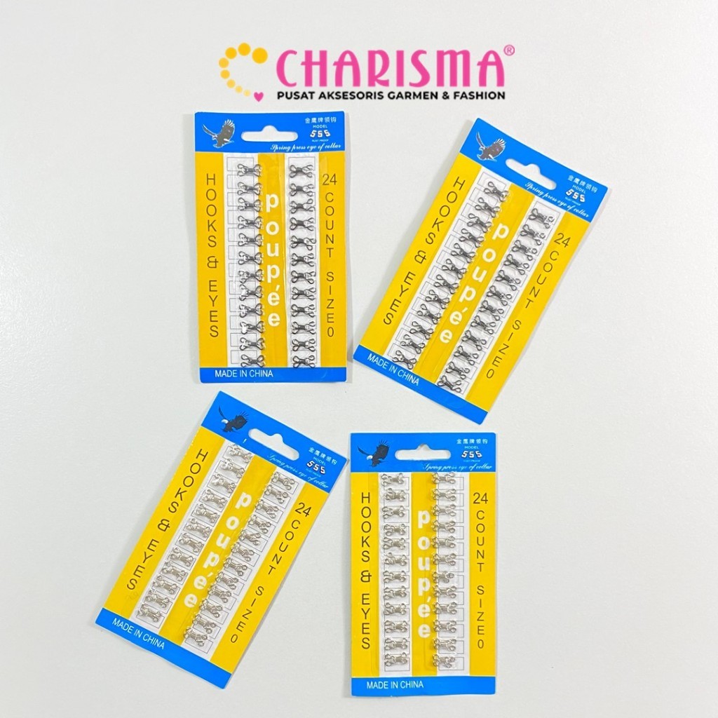 Jual Charisma Kaitan Hooks&Eyes - Kancing Kait BH 555 / Kait Bra / Kait ...