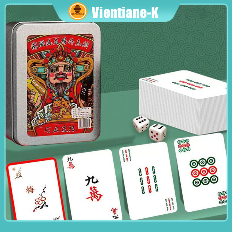 Jual 144 Cards Kartu Set Mahjong / Mahjong Chinese Cards Game / Mainan ...