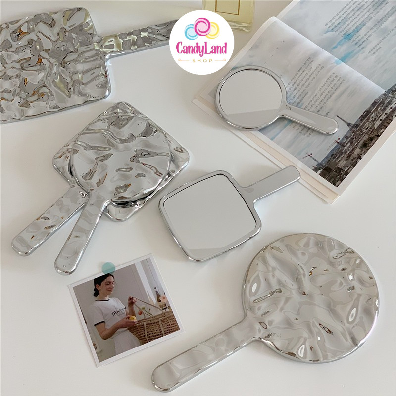 Jual Cermin Make Up Vintage Estetik Hand Mirror Aesthetic Kaca Make Up ...