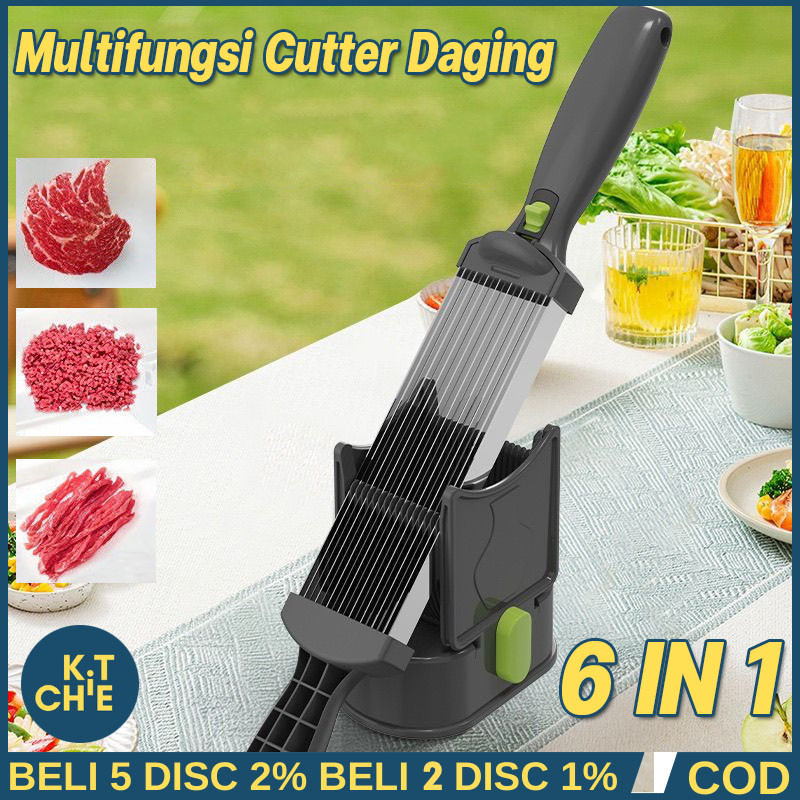 Jual KC 6 IN 1 Stainless Steel Multifungsional Alat Pemotong Daging ...