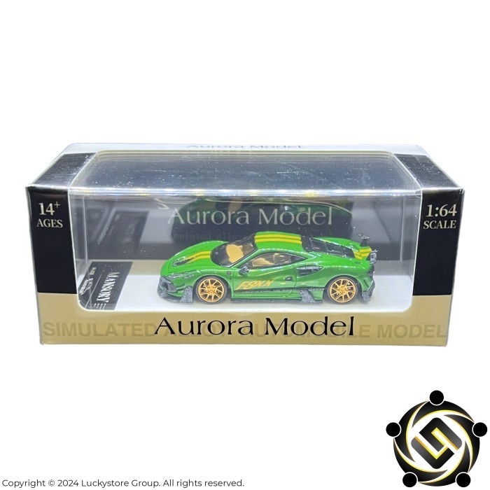 Jual Aurora Model 1:64 Mansory Ferrari F8XX Tributo Green with Carbon ...