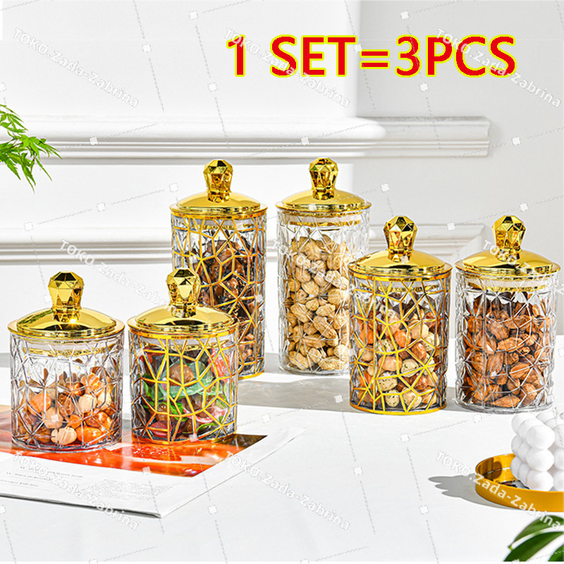 Jual Berlian Toples Plastik Tertutup Tempat Penyimpanan Snack Mewah ...