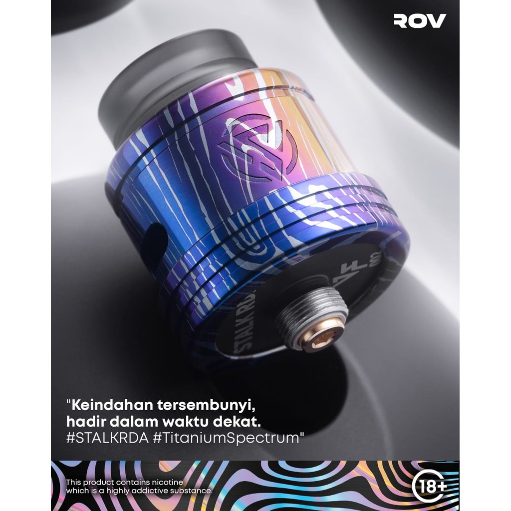 Jual Atomizer RDA STALK TITANIUM SPECTRUM 22mm Single Coil By ROV ...