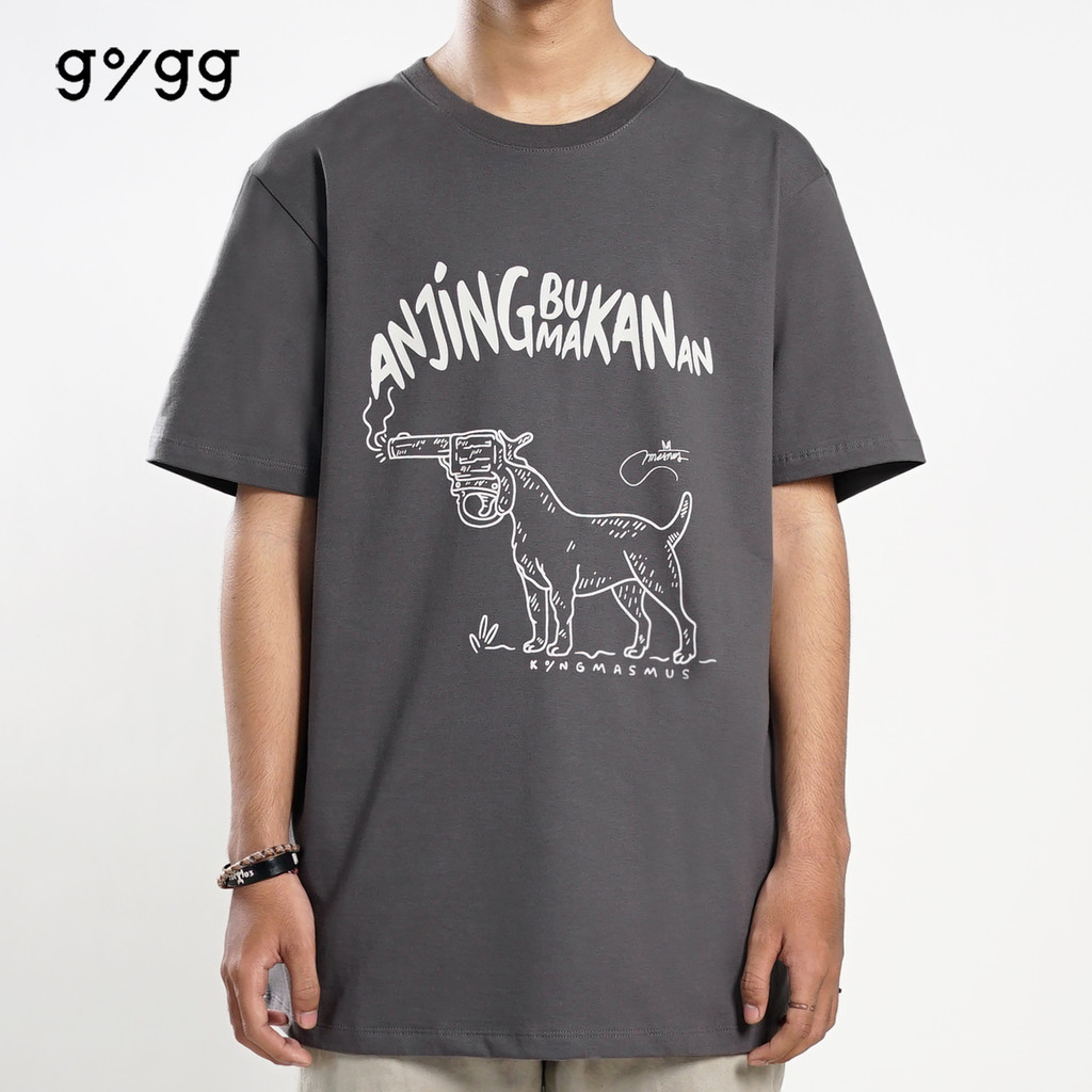 Jual Gigg x Kingmasmus - Doneat Mus - Tshirt Dark Grey Pria - Cotton ...