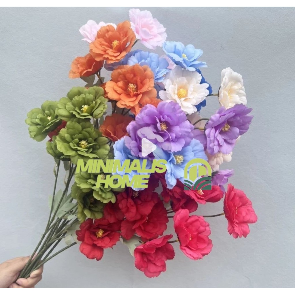 Jual Bunga Ranunculus Butterfly Camelia Japonica 3 Cabang 6 Kuntum ...