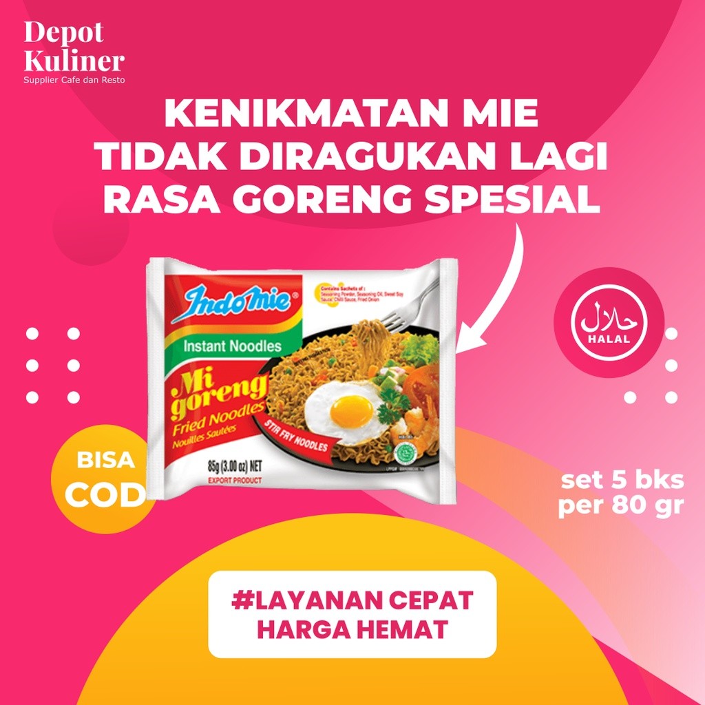 Jual 1 Bungkus - MIE INSTANT INDOMIE 80GR MIE GORENG SPESIAL - Depot ...