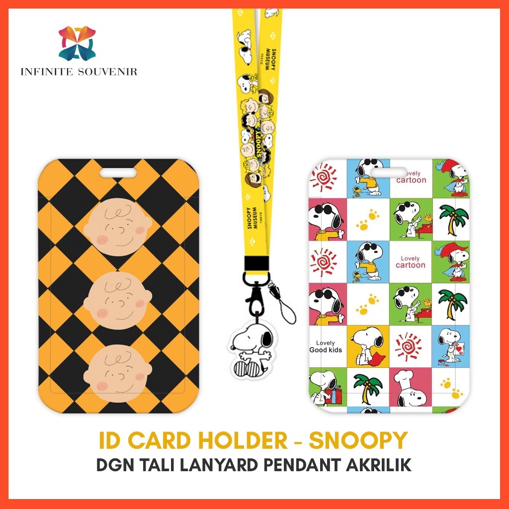 Jual [N003] SNOOPY / Name Tag Card Holder Motif Karakter SNOOPY dengan ...