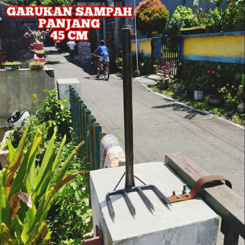 Jual Garukan Sampah Gigi 4 Gagang Besi Panjang 45 Cm - Garuk Rumput ...