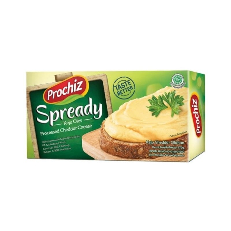 Jual Prochiz Spready Processed Cheddar Cheese Keju Oles 160 gr | Shopee ...