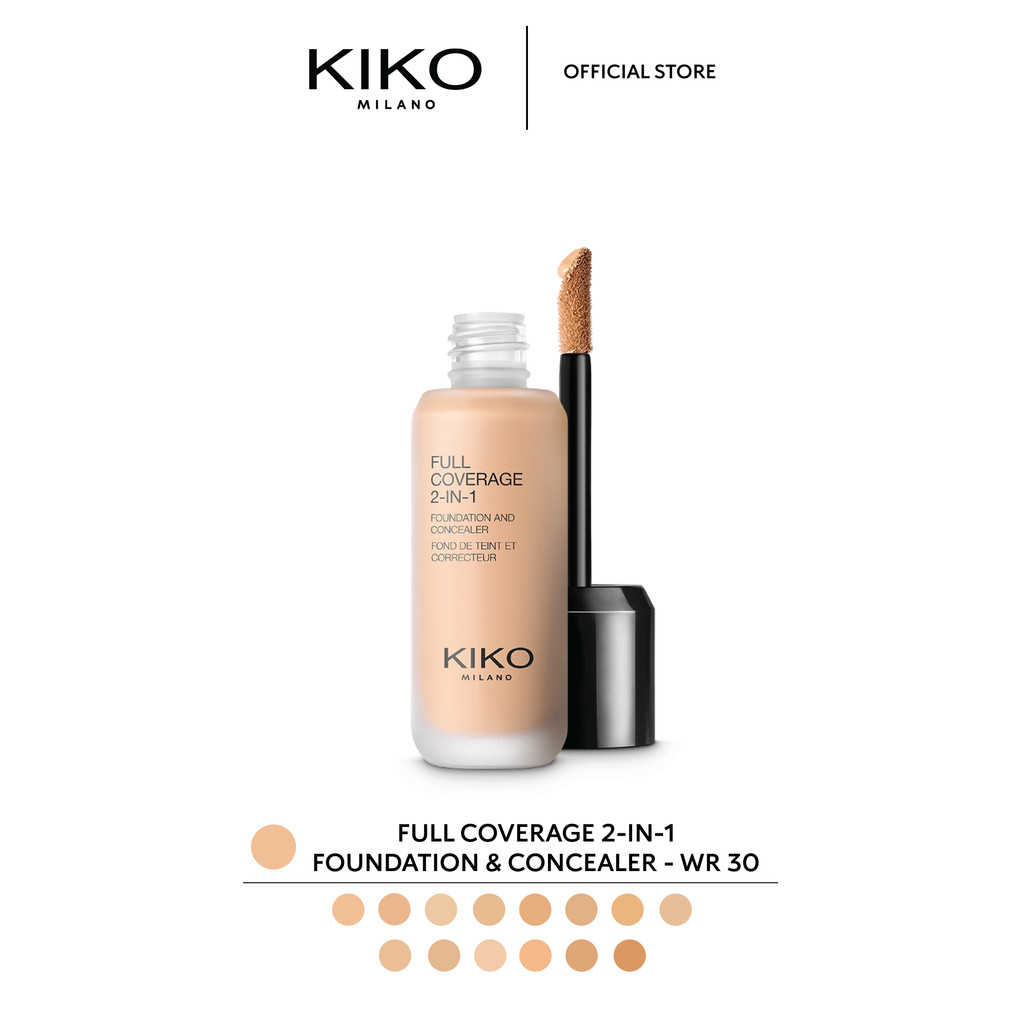 Jual KIKO MILANO Full Coverage 2-In-1 Foundation & Concealer | Shopee ...