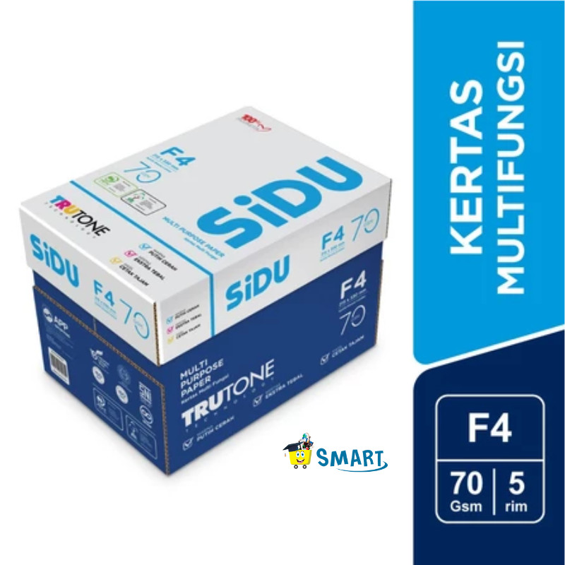 Jual KERTAS HVS SIDU FC F4 70 GRAM / SIDU Kertas Fotocopy 70GSM F4 Anti Macet 1DUS = 5 RIM ...