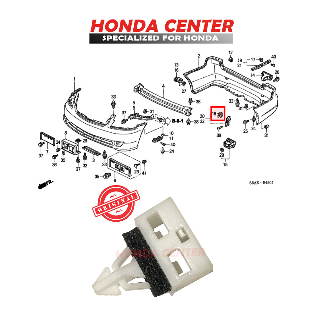 Jual Grommet Clip Bumper Belakang Civic Vti Vtis | Shopee Indonesia