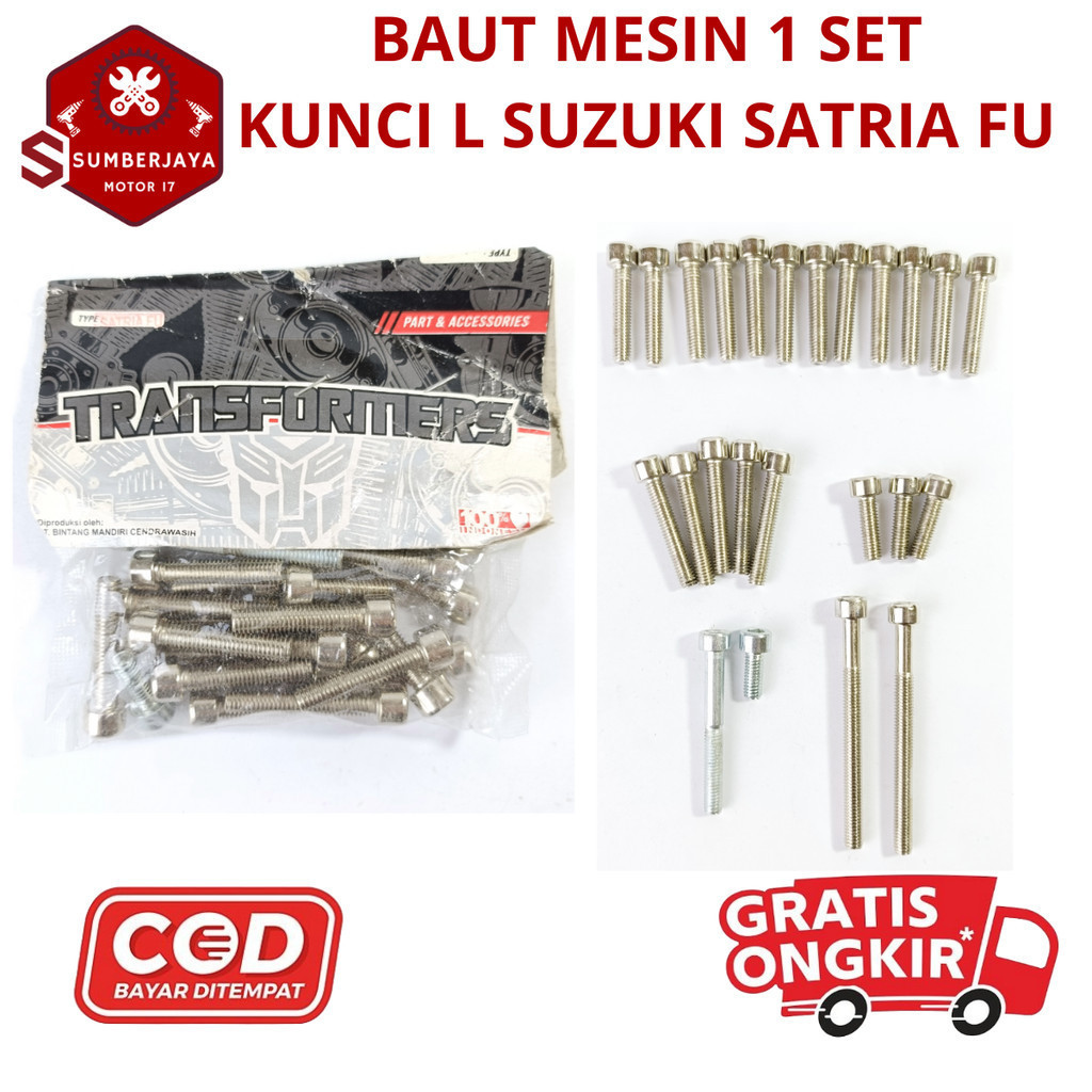 Jual Baut Mesin Kunci L Satria FU / Baut Blok Mesin Motor Suzuki Satria Fu Kunci L Original ...