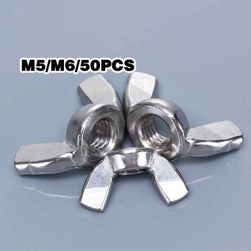Jual 50PCS Mur Kuping M5 M6 M8 / Mur Kupu Kupu / Wing Nut Stainless ...