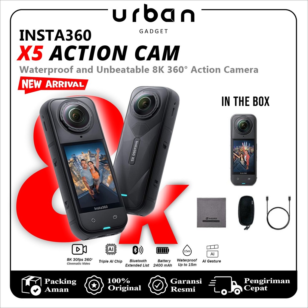 Jual Insta360 X5 Action Cam 8k 360 Action Camera | Action Camera Insta 360 ONE X5 Action Cam ...