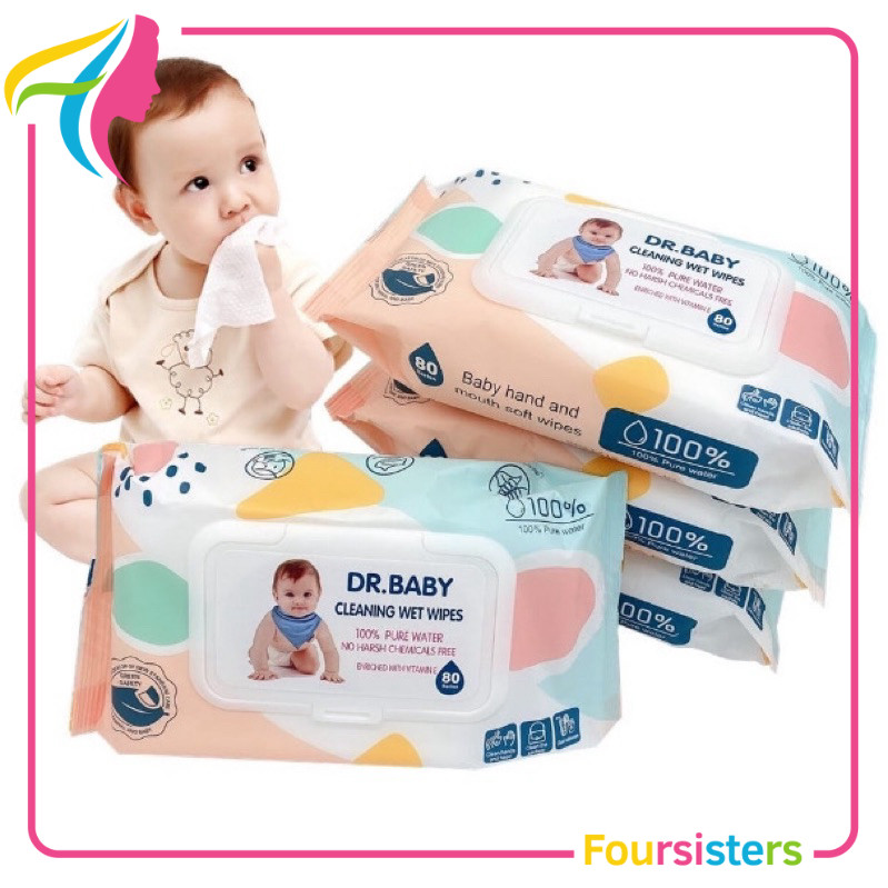 Jual [FS] PROMO 6pack Tisu Basah Bayi 80 Lembar 100% Pure Water ...