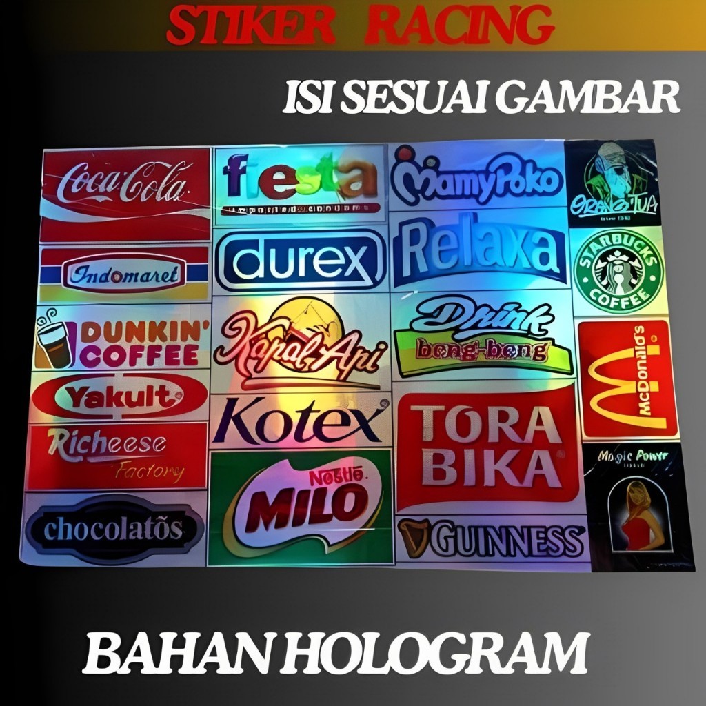 Jual Stiker Racing Pack Sticker Racing Hologram Stiker Sponsor Stiker ...